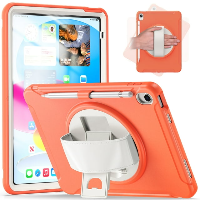 Dteck iPad 10th Generation Case 10.9", Shockproof Case with 360 ...