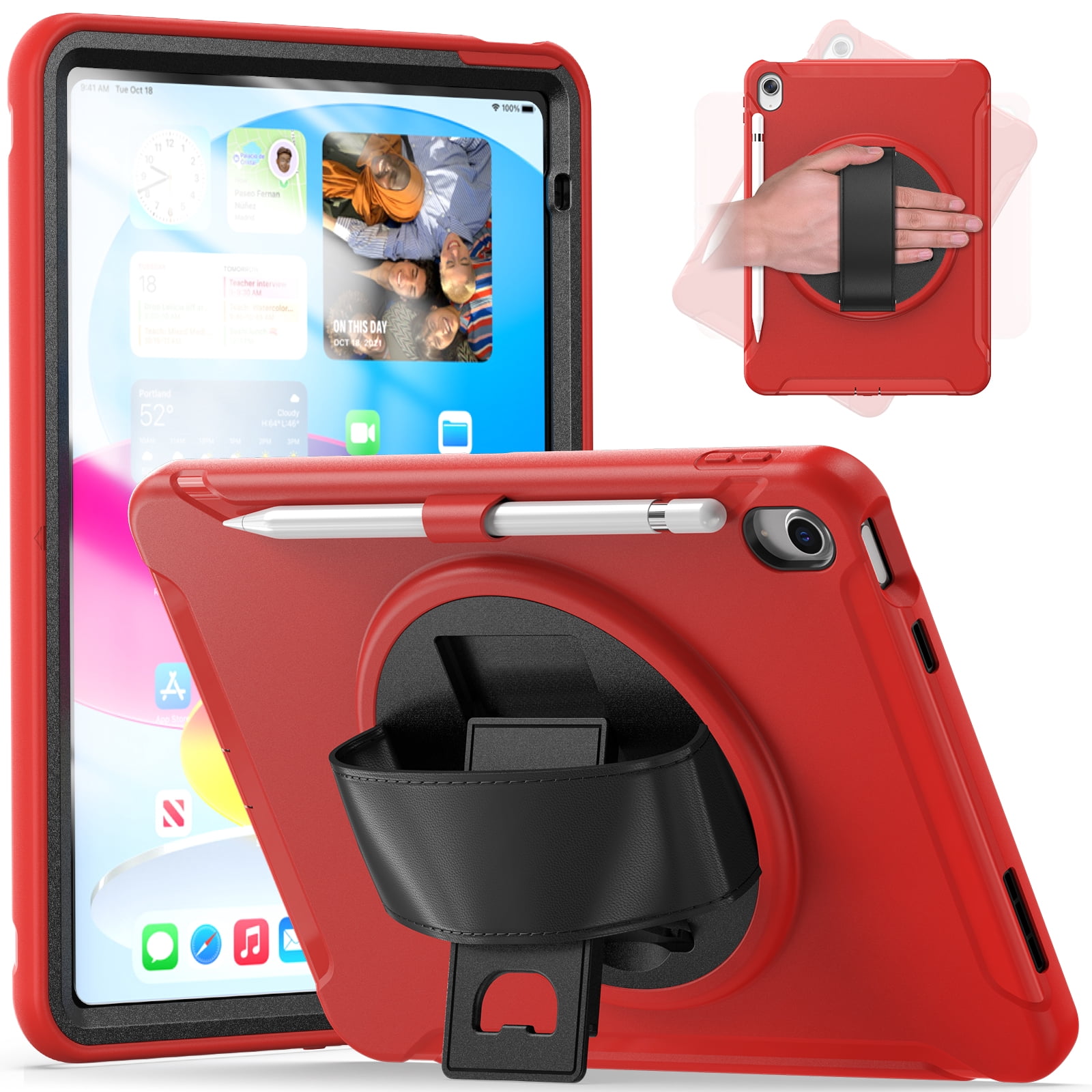 Dteck iPad 10th Generation Case 10.9", Shockproof Case with 360 ...