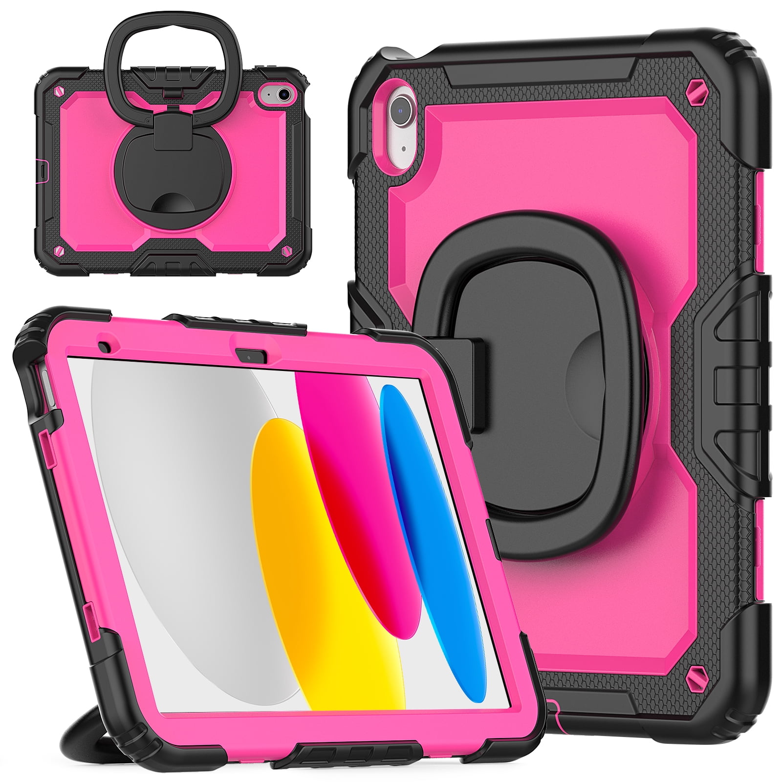 Dteck iPad 10th Generation Case with Built-in Screen Protector, Heavy ...