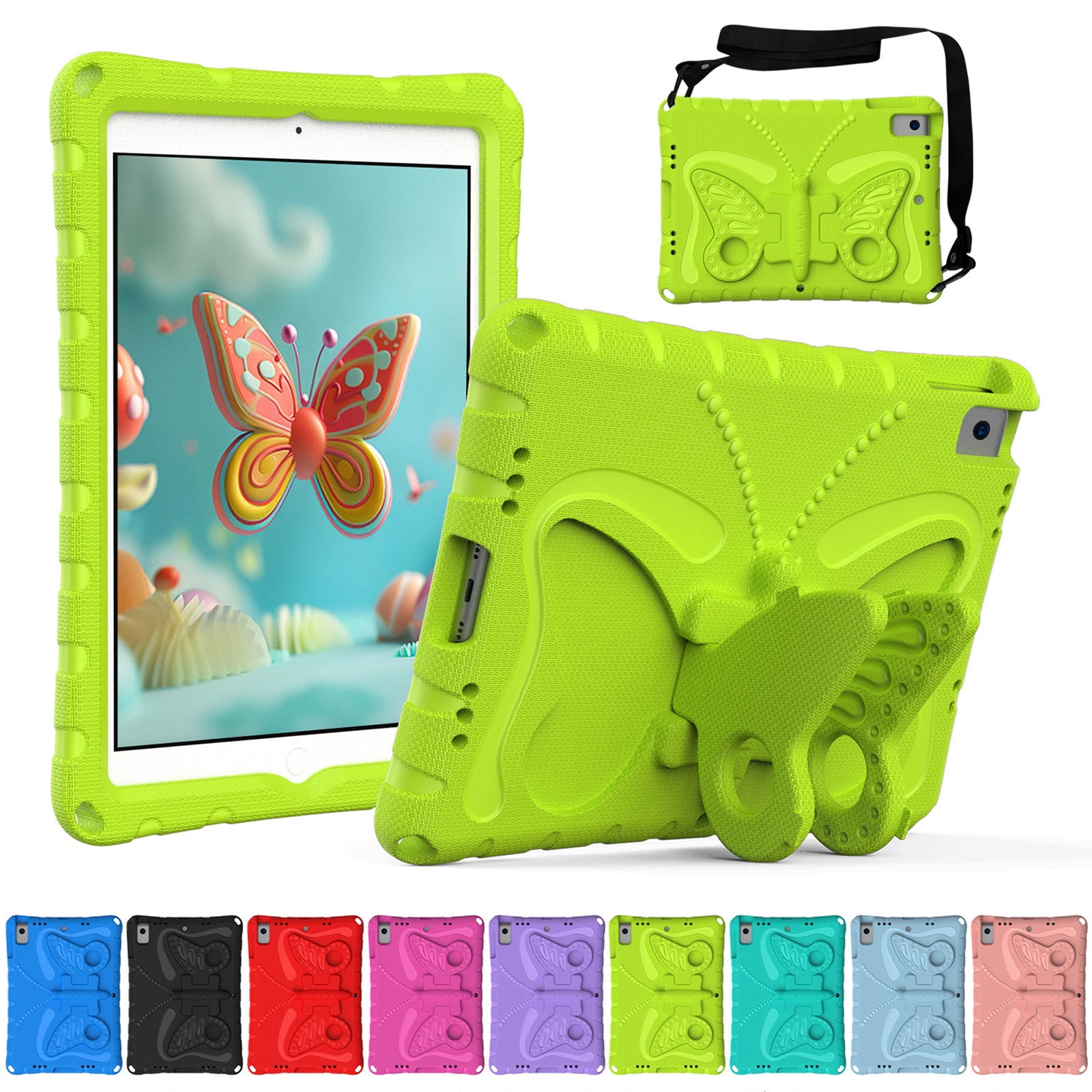 Dteck for iPad 9th 8th 7th Generation Case with Kickstand Butterfly ...