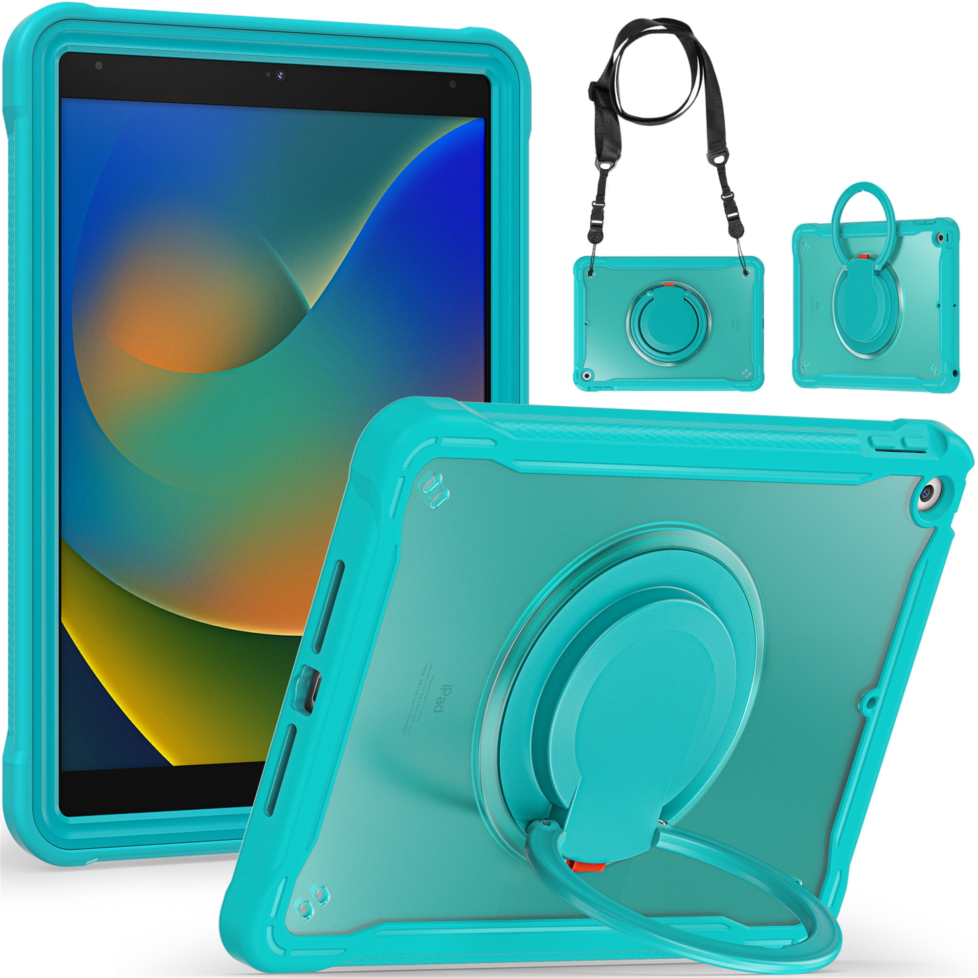 Dteck iPad 9th/8th/7th Generation Case, Rugged Shockproof Durable ...