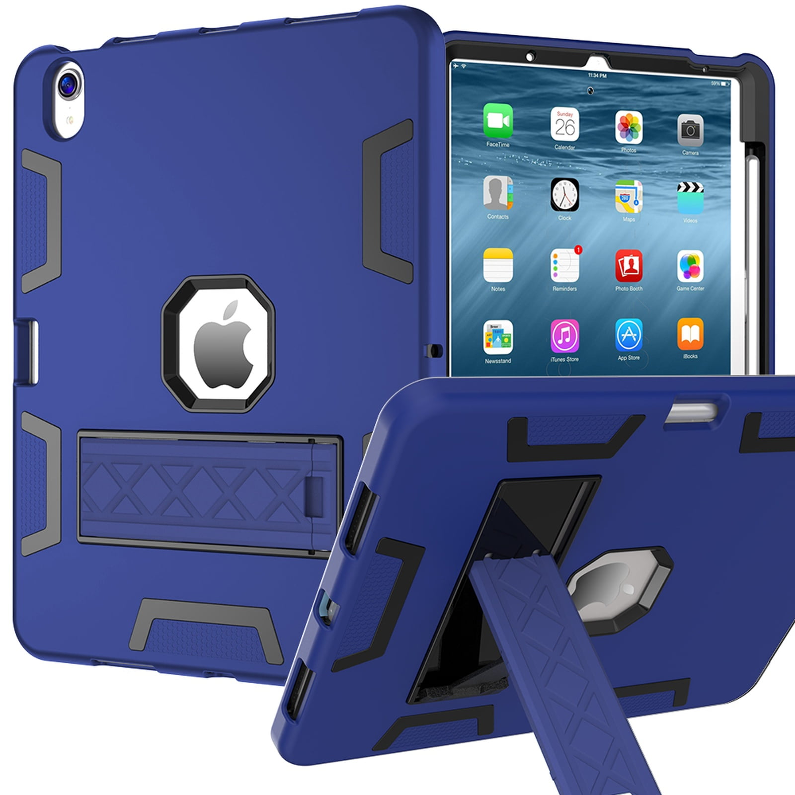 Dteck for iPad Air 11-inch M3/M2 (2025/2024) Rugged Case with Kickstand ...