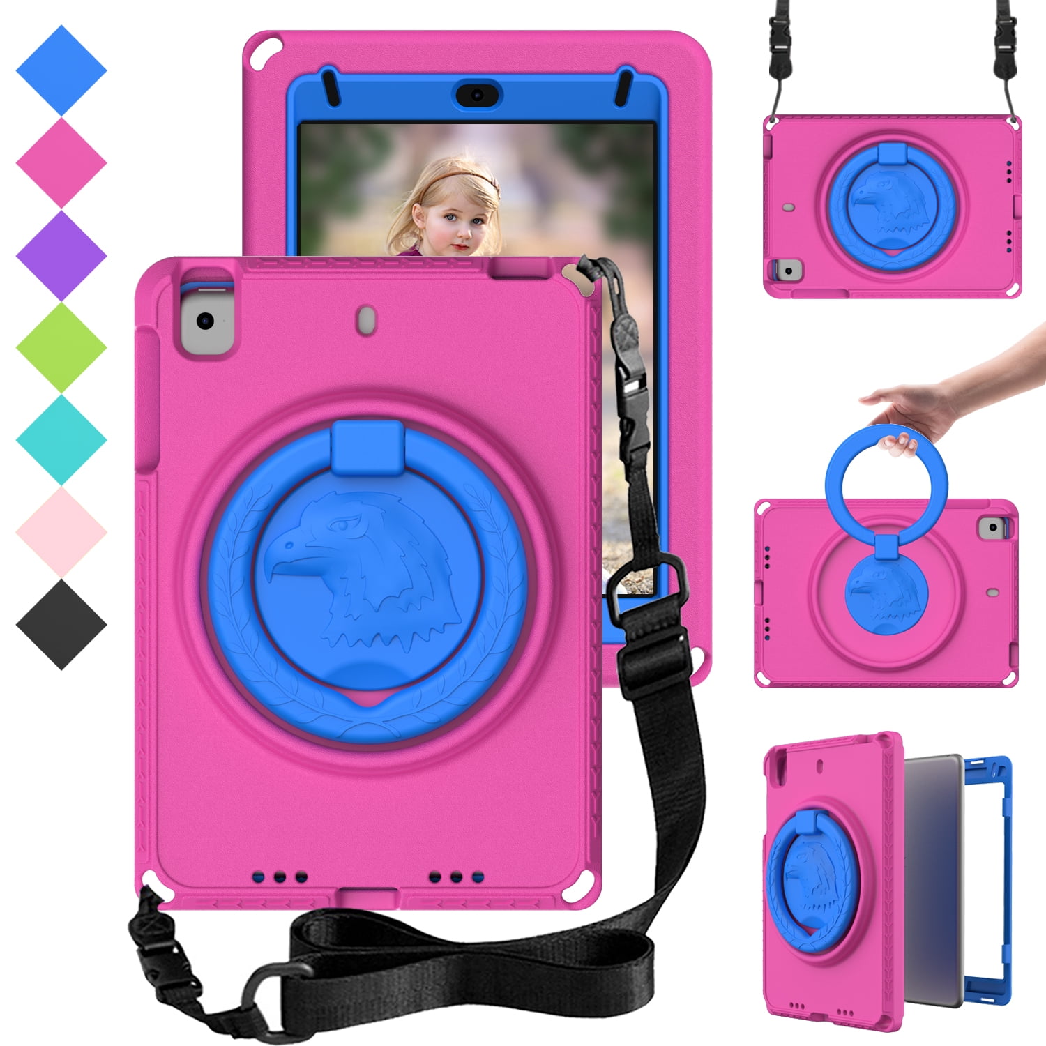 Dteck for iPad mini Case 7.9" with Screen Protector, 360 Rotating ...