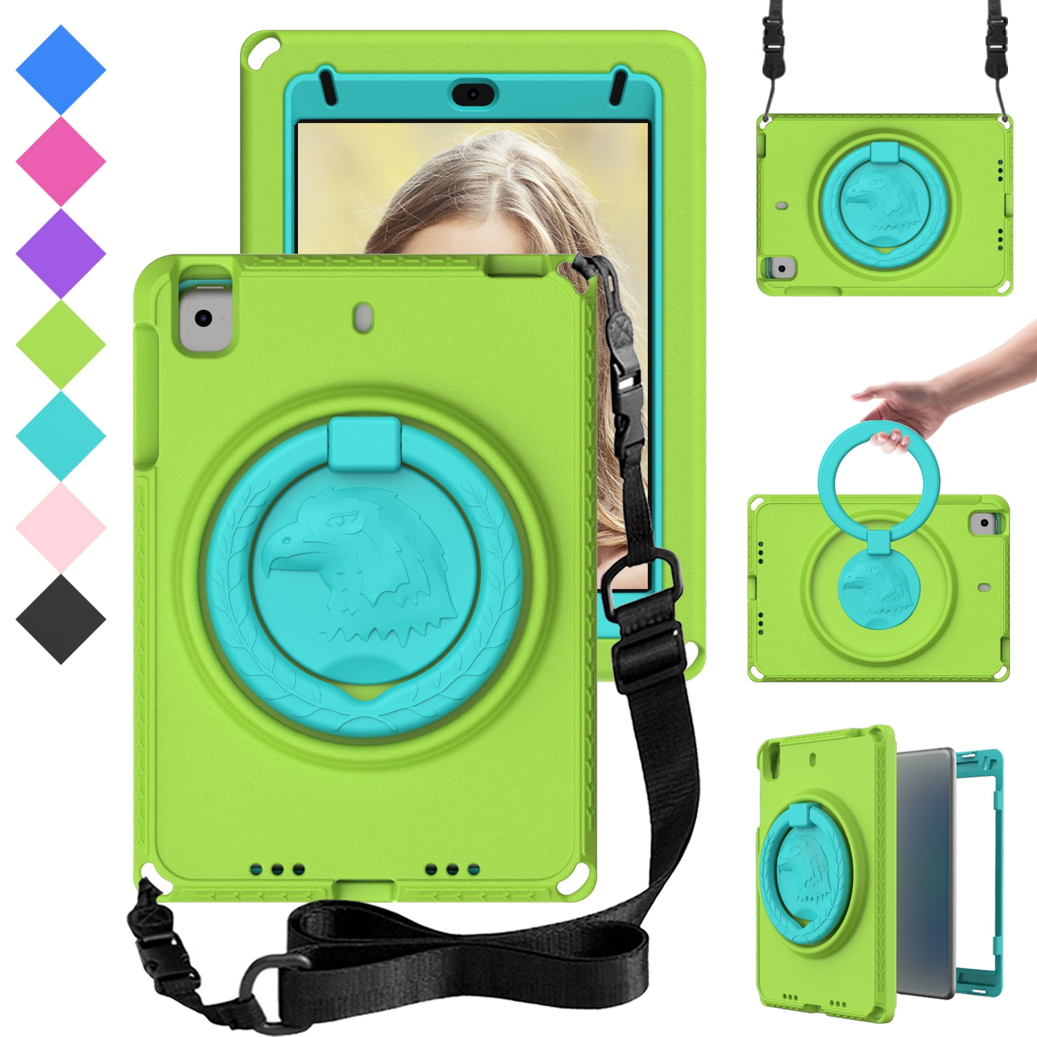 Dteck for iPad mini Case 7.9" with Screen Protector, 360 Rotating ...
