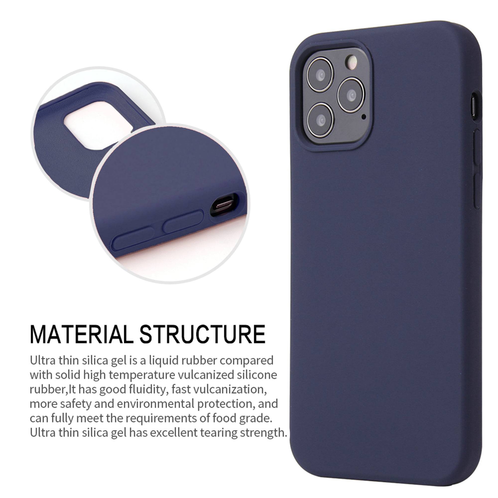 Dteck iPhone 12 Pro Max Case, Ultra Slim Fit iPhone Case Liquid ...
