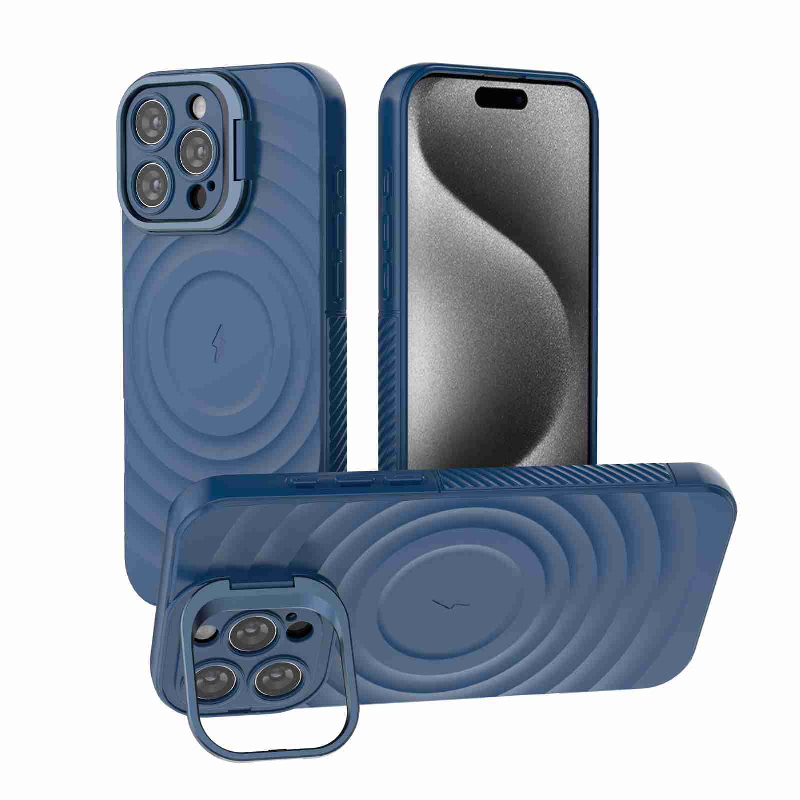 Dteck for iPhone 13 Magnetic Case, Cute Wave Textured Full Body ...