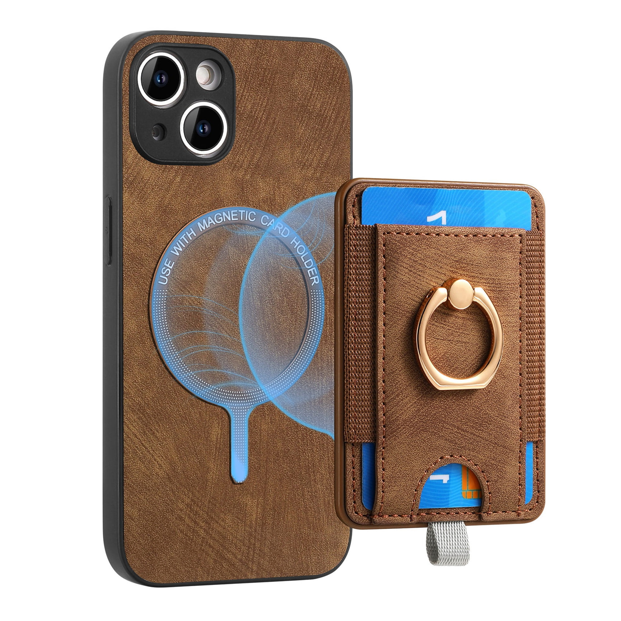 Dteck for iPhone 13 Mini Case, 2 in 1 Magnetic Wallet with Phone Grip ...