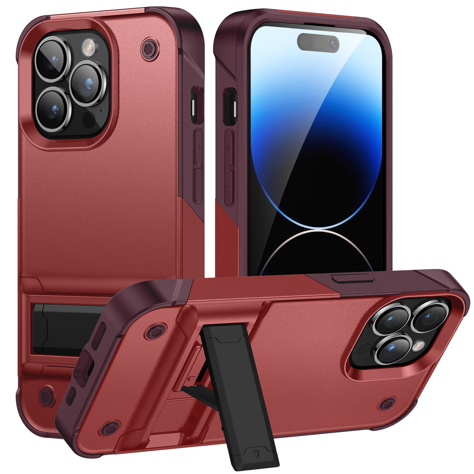 Dteck for iPhone 13 Pro Max Case with Kickstand, Military Grade Drop ...