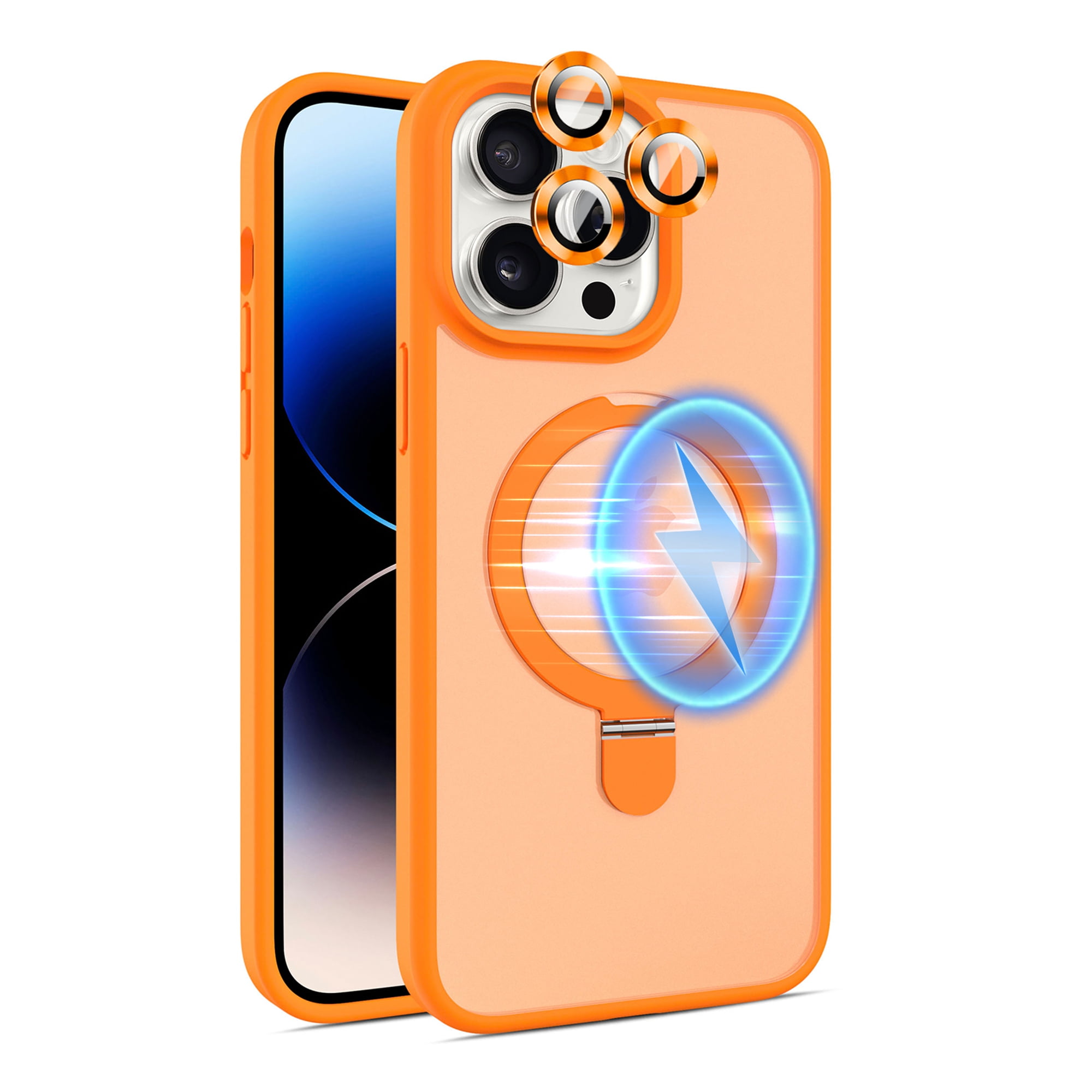 Dteck for iPhone 13 Pro Max Case with Magnetic Invisible Stand & Camera Lens Protector ...