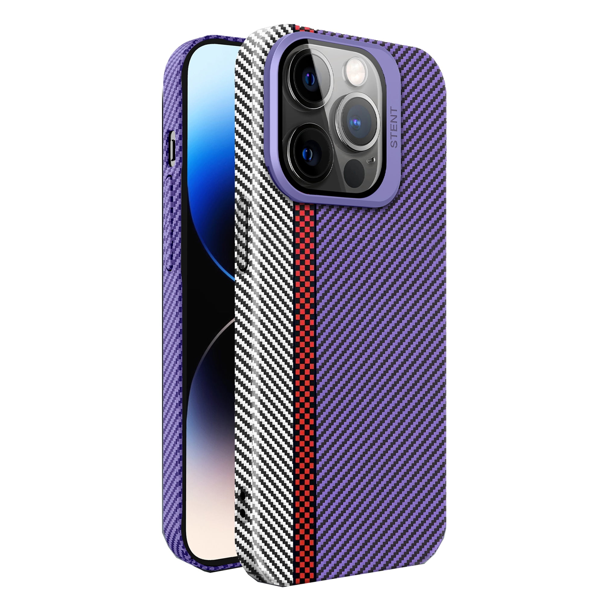 Dteck for iPhone 14 Pro Case with Built-in Camera Ring Stand, Carbon ...