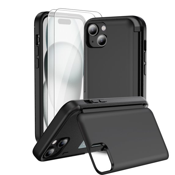 Dteck for iPhone 15 Plus Case with 2 Pack Screen Protector, Military ...