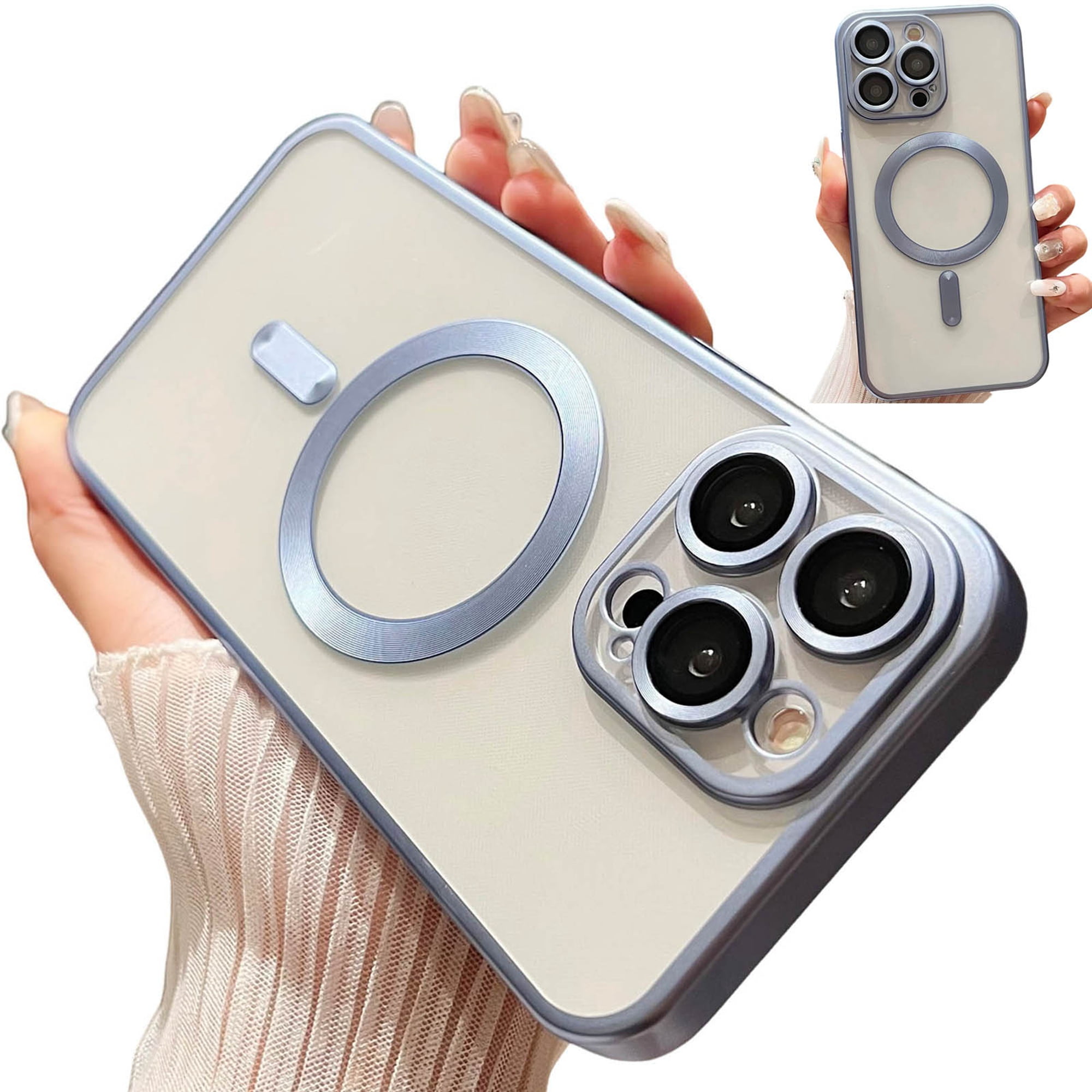 Dteck for iPhone 15 Pro Case with Full Camera Lens Protector ...