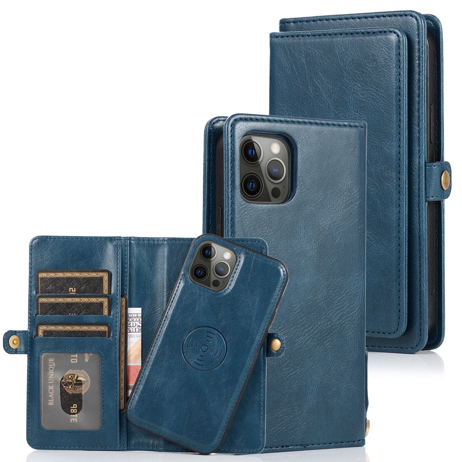 Dteck for iPhone 15 Pro Wallet Case Magsafe Compatible, with Card ...