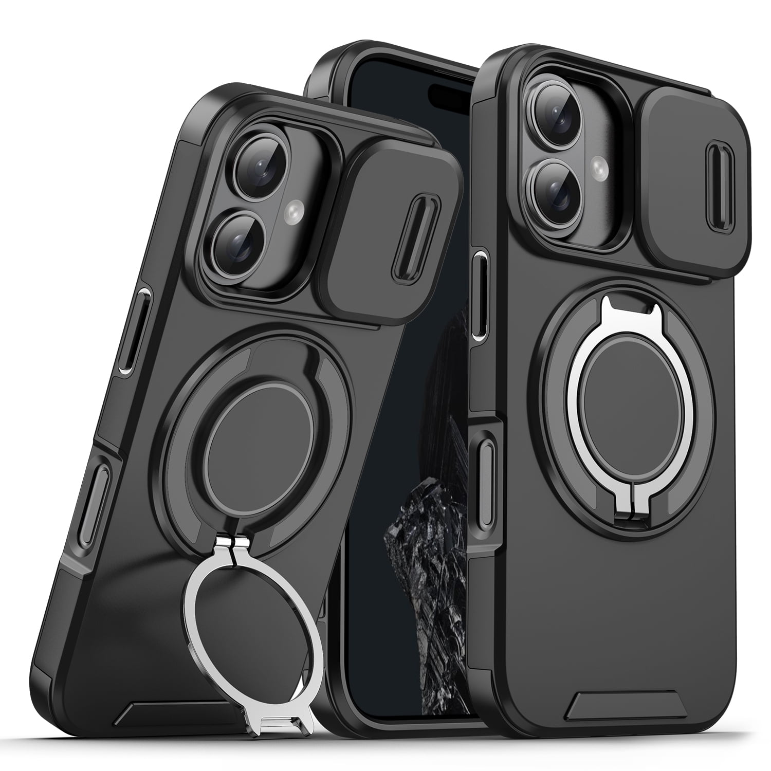 Dteck for iPhone 16 Case with Camera Cover Sliding, Compatible with ...