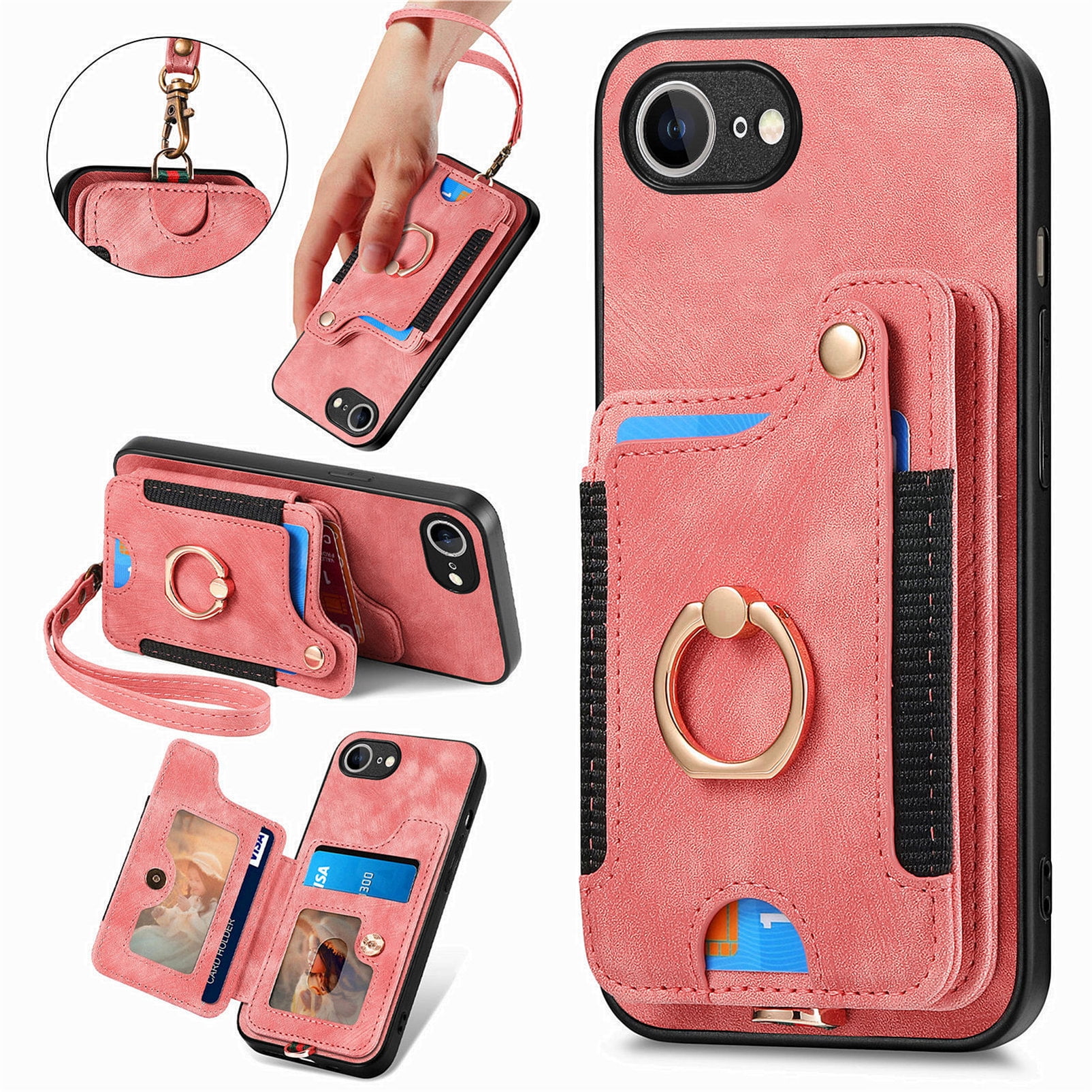 Dteck for iPhone 16e Case Wallet with Card Holder, RFID Blocking PU ...