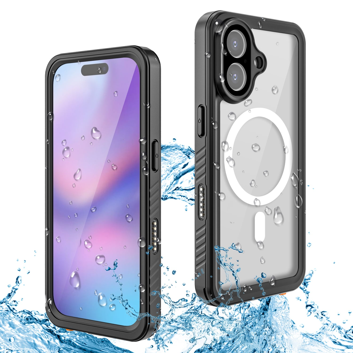 Dteck for iPhone 17 Magnetic Waterproof Case , Built-in Lens & Screen ...