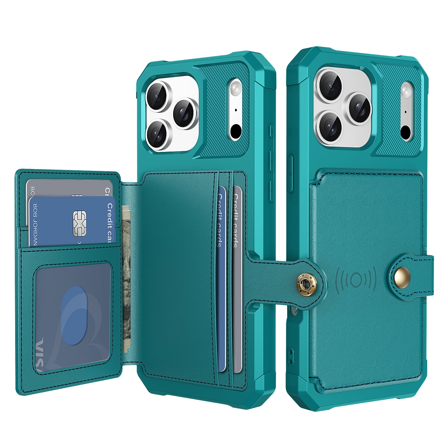 Dteck for iPhone 17 Pro Max Case with Back Wallet Card Holder, Hybrid ...