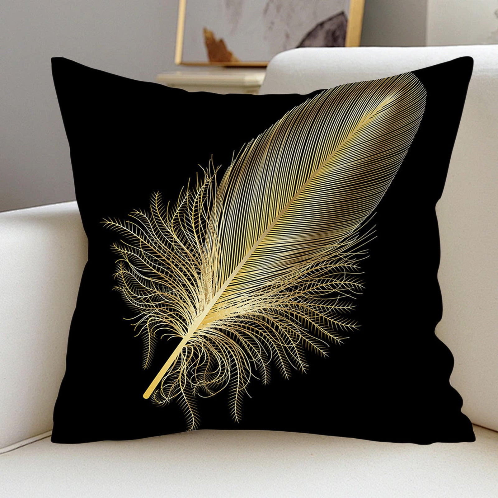 Dthcnegua Holland Velvet Gold Stamped Pillow Cover - Luxury Cushion ...