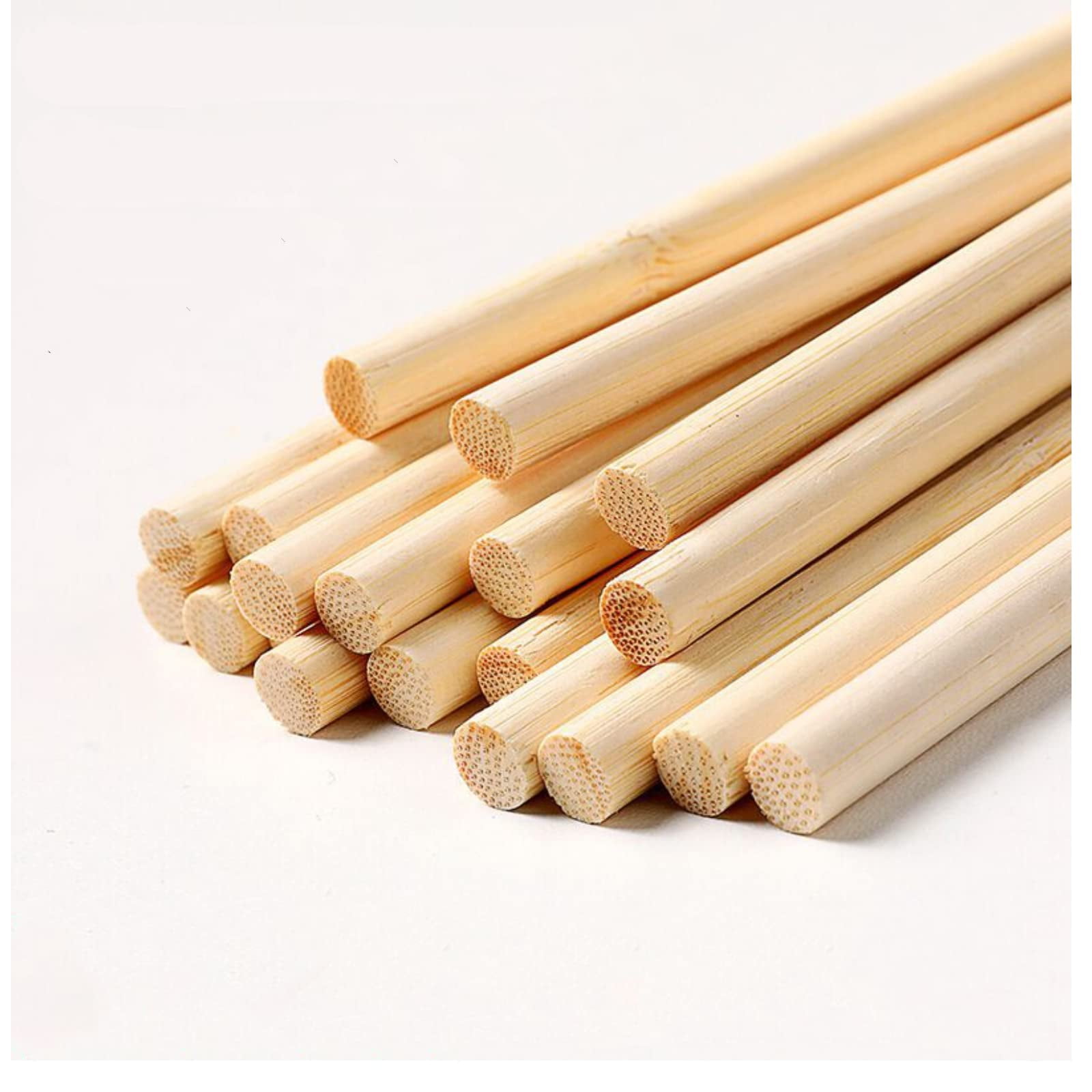 Dtmasao 100 PCS Dowel Rods Wood Sticks Wooden Dowel Rods - 1/2 x 6 Inch ...