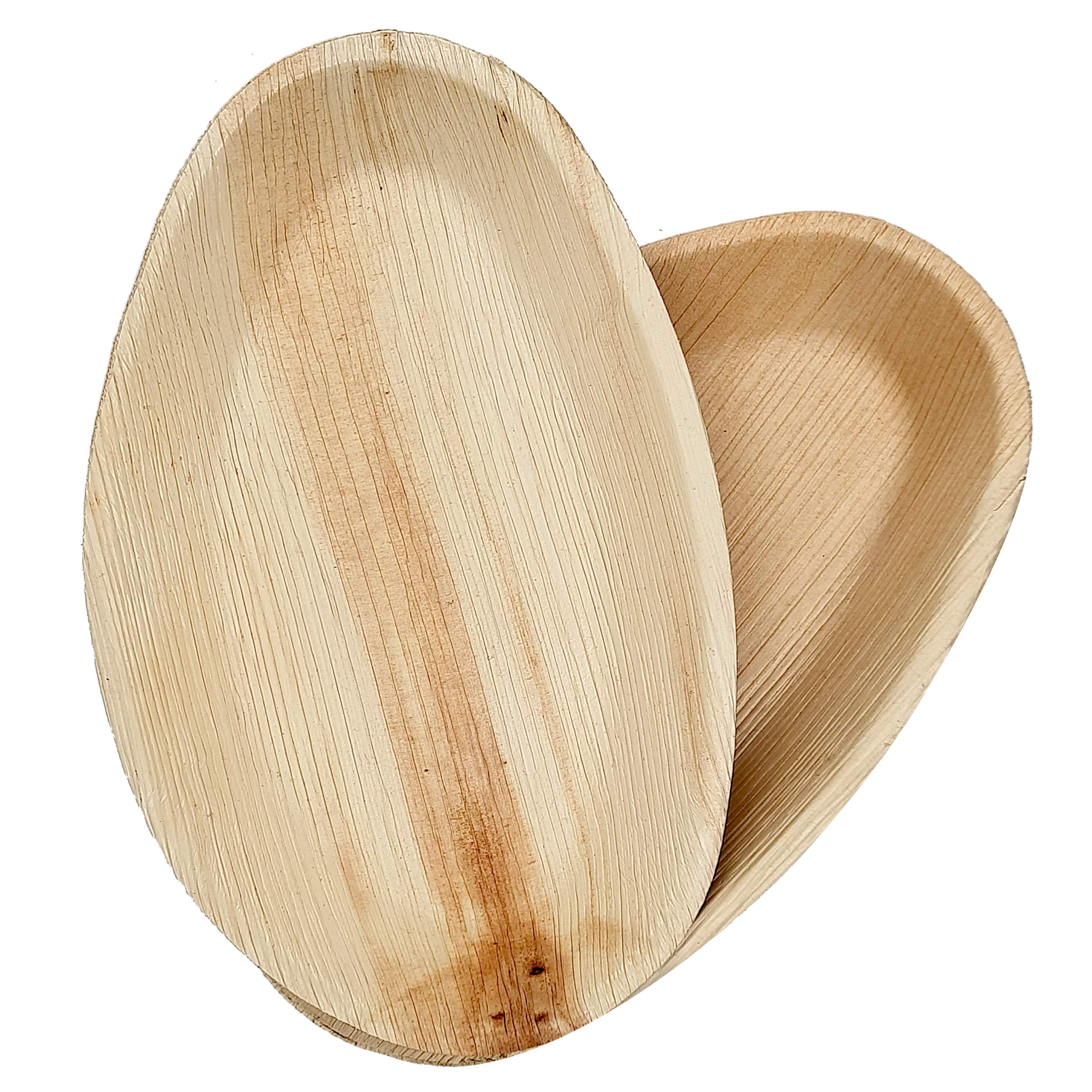 Dtocs Palm Leaf Plates 7x5 Inch AFN1Oval (Pack Eco-Friendly ...
