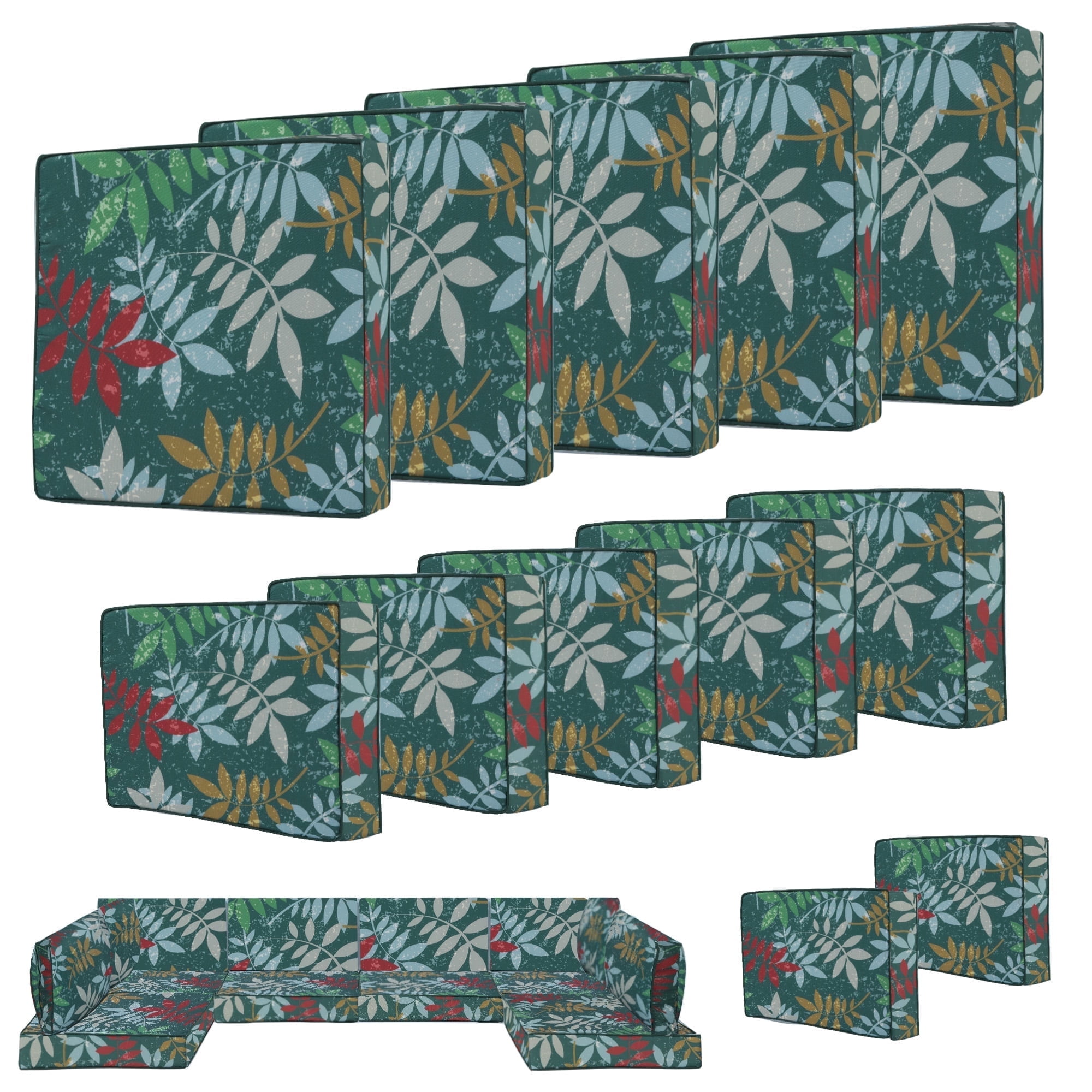 Dttra Patio Cushion Covers Replacement, Waterproof Outdoor Cushions ...