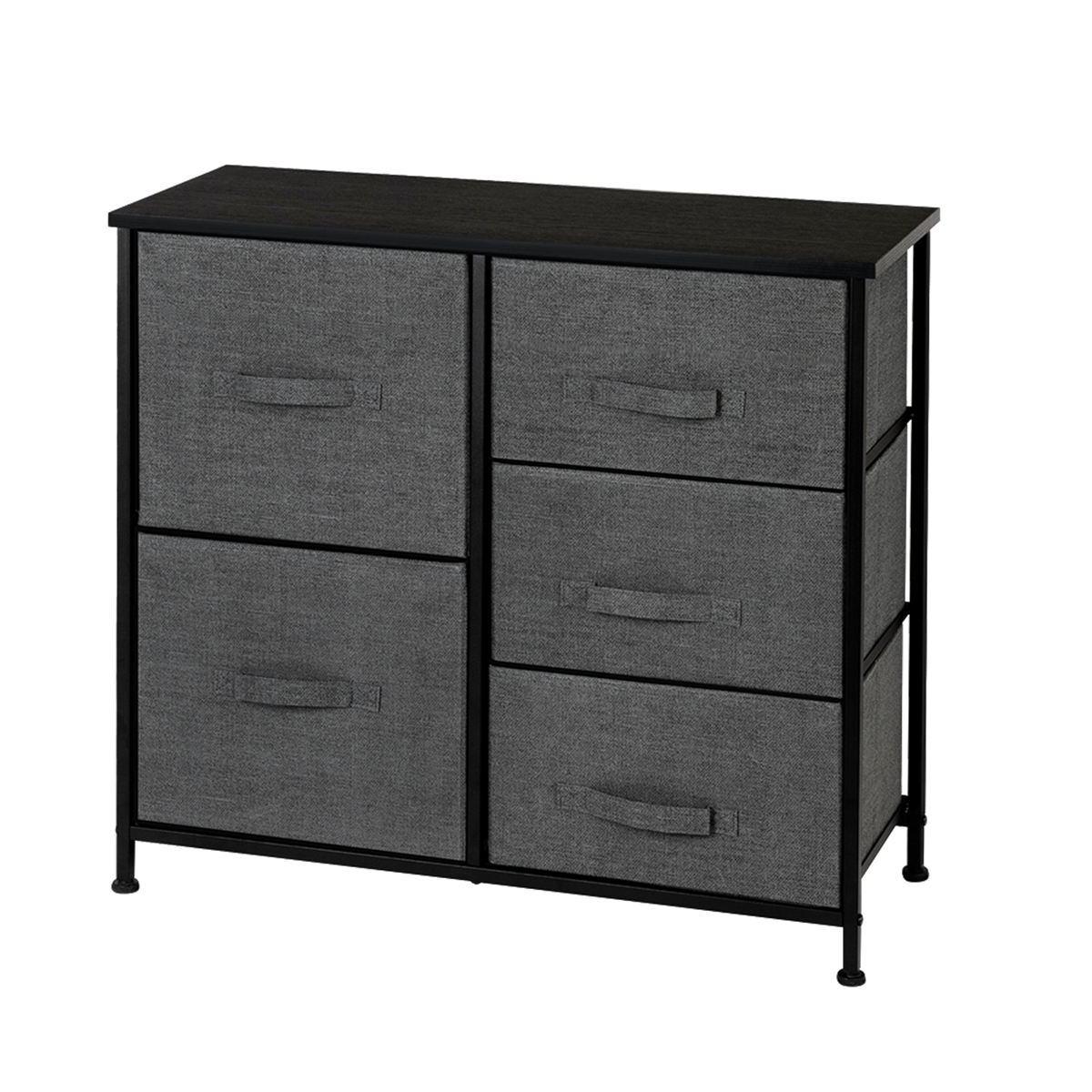 Dtwnek 5 Drawers Fabric Dresser Organizer Tower, Gray - Walmart.com