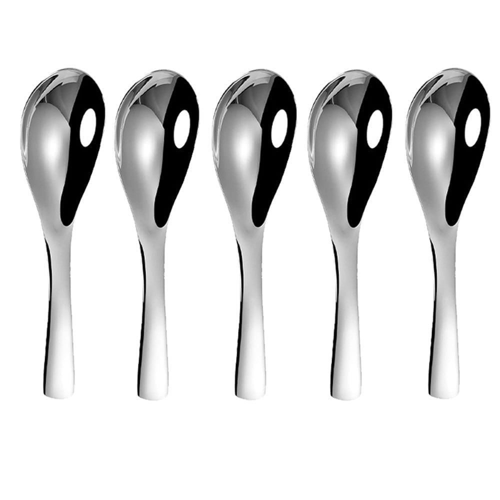 Dtwnek 5 Pack 5.51inch Stainless Steel Spoons, Kitchen Utensil Spoons ...