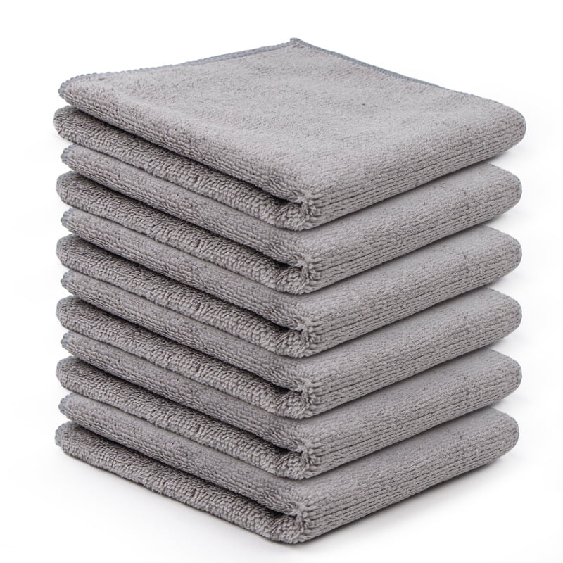 Dtwnek 6 Pack Microfiber Cleaning Cloth Absorbent Cleaning Rags Kitchen ...