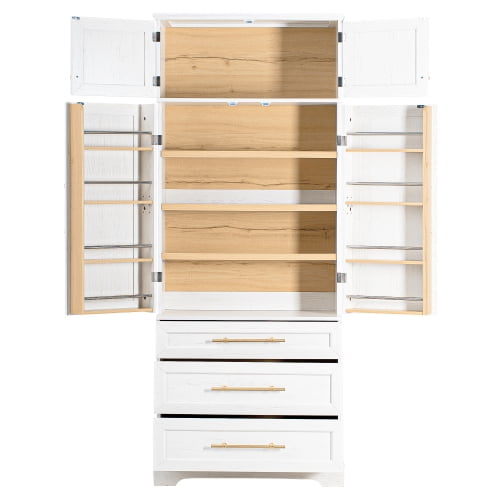 Dtwnek 78.2" Tall Kitchen Cabinet with 8 Door and 3 Drawers and 5 ...