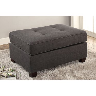 Cortesi Home Caroline Tufted Velvet Ottoman, Emerald Green - Walmart.com