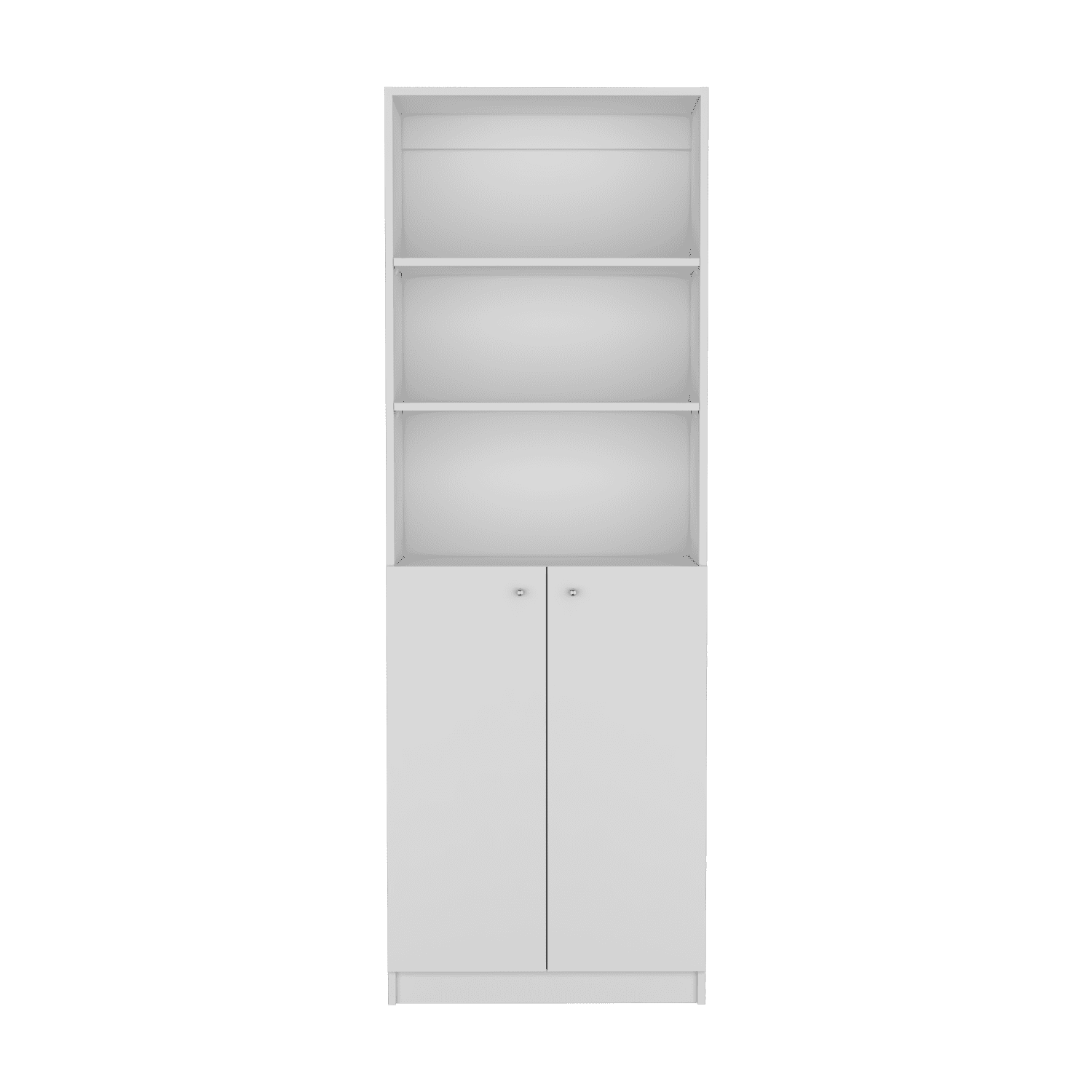 Dtwnek Dual Door Bookcase with 2 Inner Shelves and 3 Open Shelves ...