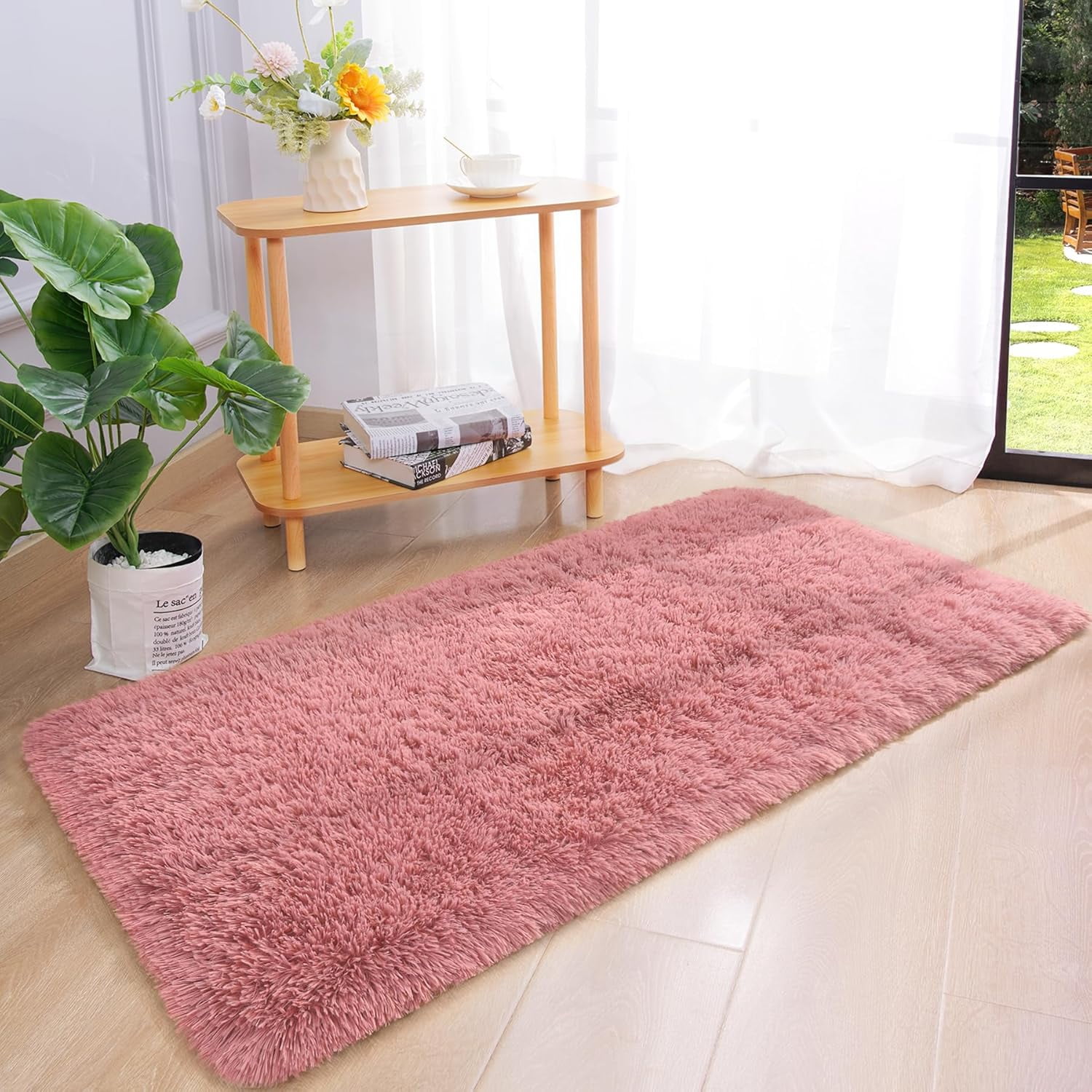 Dtwnek Fluffy Area Rug Soft Plush Carpet Modern Indoor Non-Slip Floor ...