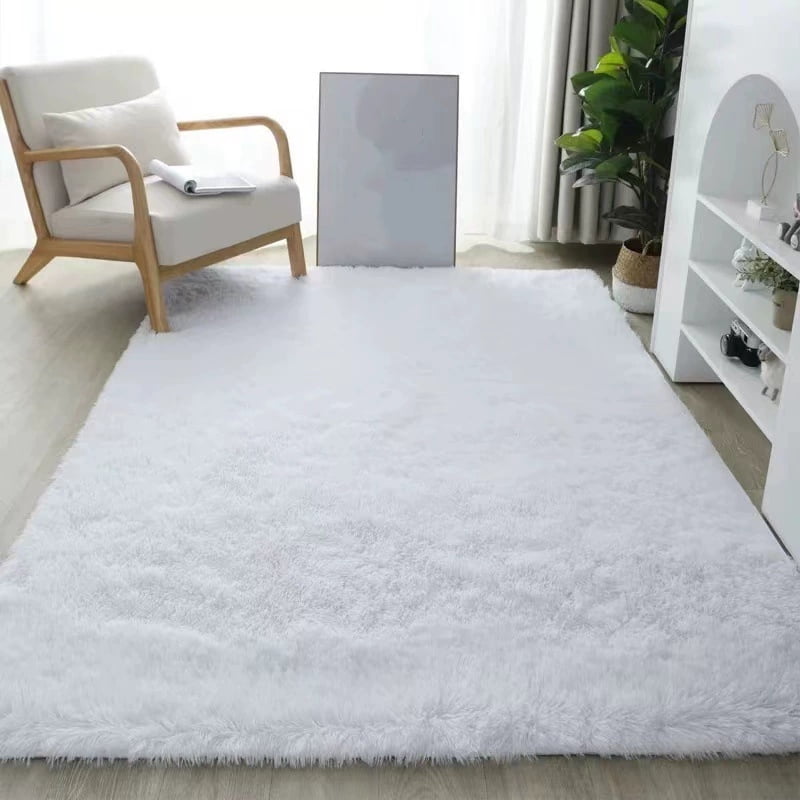 Dtwnek Fluffy Rug Super Soft Plush Area Rug Solid Color Bedside Carpet ...