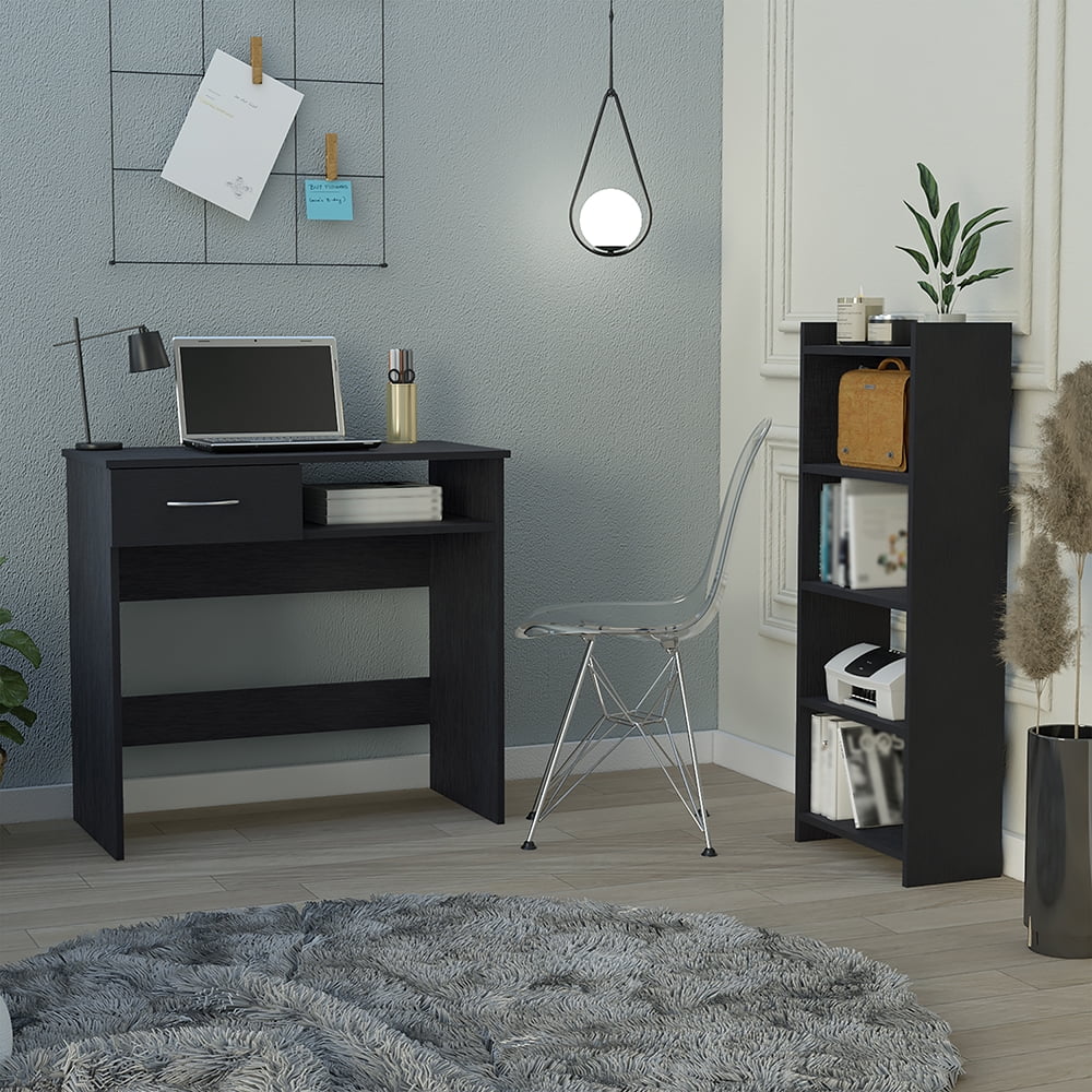 Dtwnek Home Office Computer Desk Bookshelf Bookcase, Black - Walmart.com