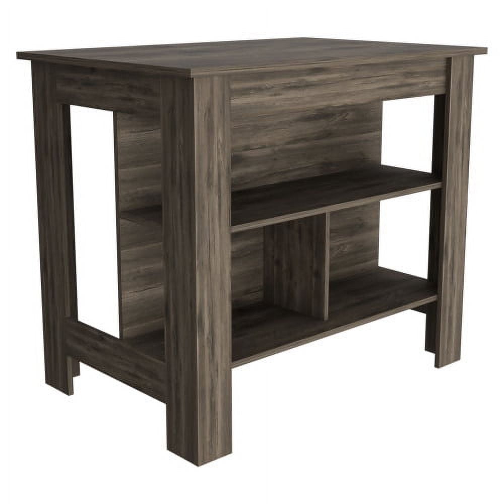 Dtwnek Kitchen Island with 3 Open Shelves, Perfect for Living Room ...