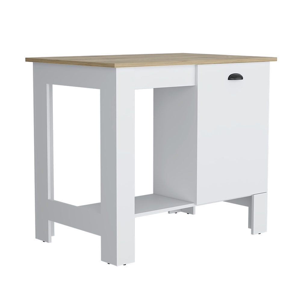 Dtwnek Kitchen island Stand Table with 1 Drawer, White - Walmart.com