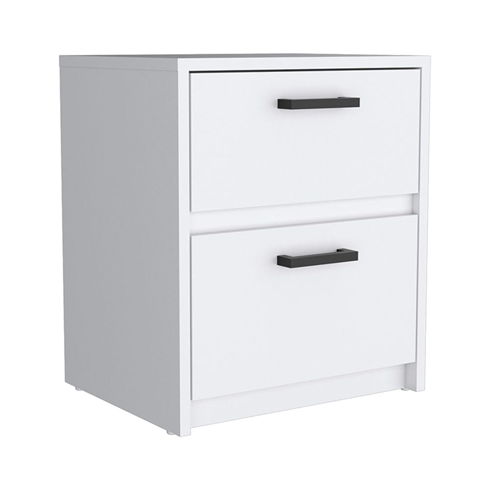 Dtwnek Nightstand with 2 Drawers, White - Walmart.com