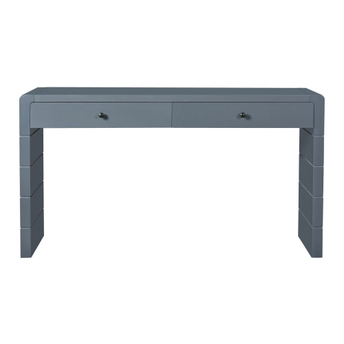 Dtwnek Rectangle Console Table with 2 Drawers, Wooden Entryway Table ...