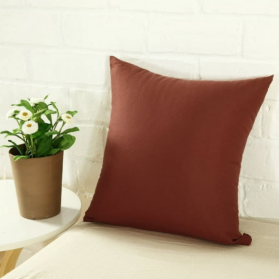 Dtwnek Set of 1 Velvet Soft Throw Pillow Covers Solid Color Decorative ...