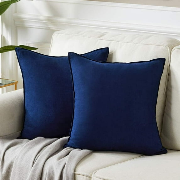 Dtwnek Set of 2 Throw Pillow Covers Velvet Decorative Cushion Case ...