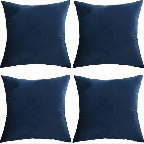 Dtwnek Set of 4 Throw Pillow Covers Decorative Pillow Case Velvet ...