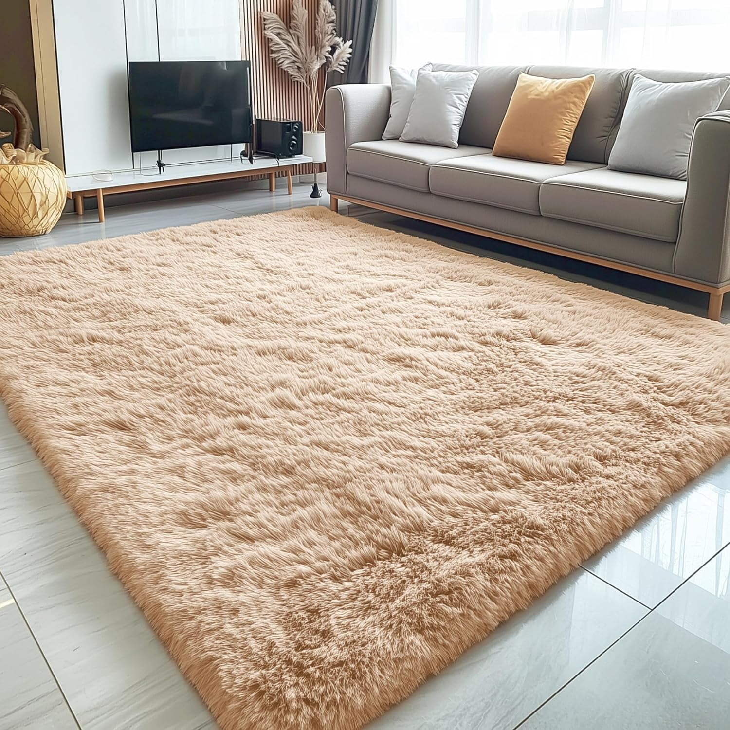 Dtwnek Small Rugs Non-Slip Mini Area Rug Fluffy Carpet for Living Room ...