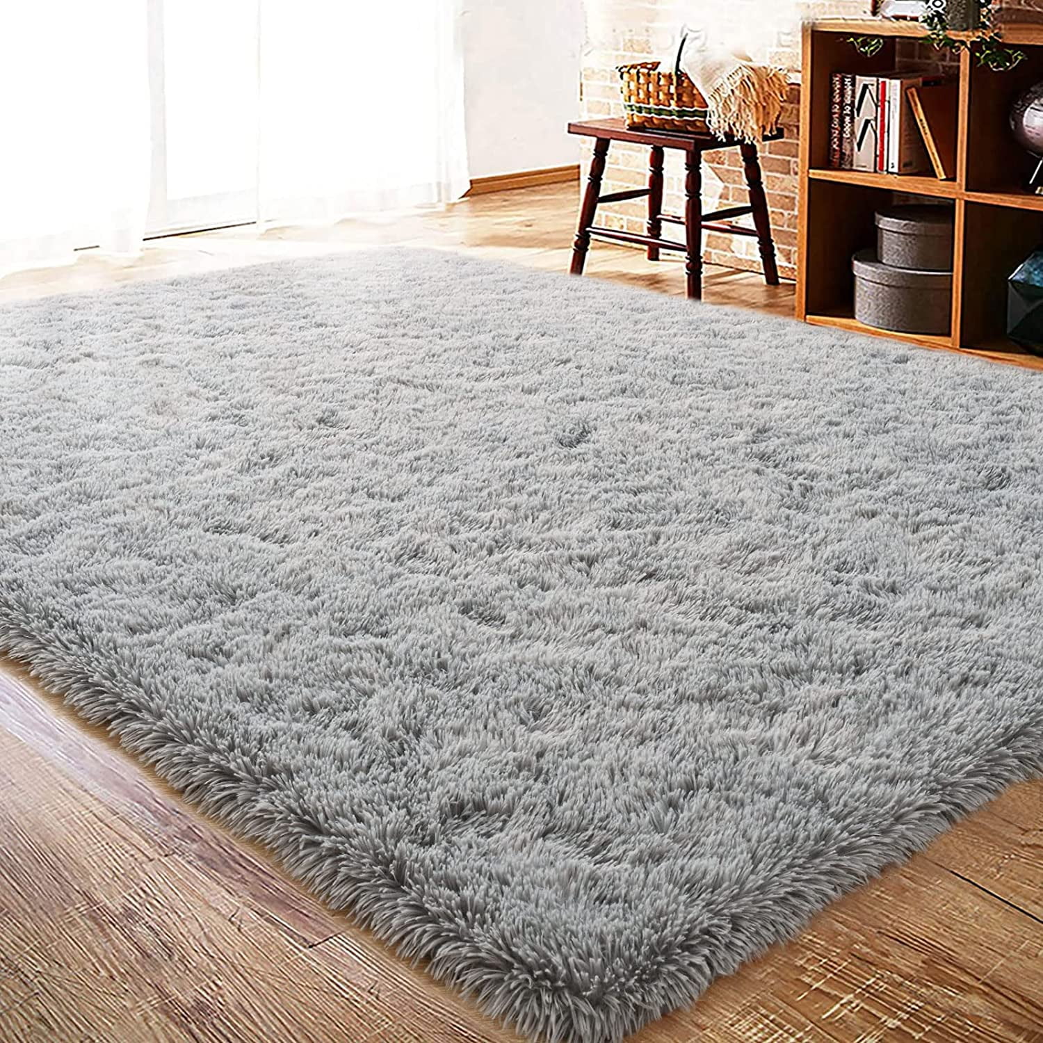 Dtwnek Soft Small Area Rug Plush Carpet Fluffy Bedside Rug for Living ...