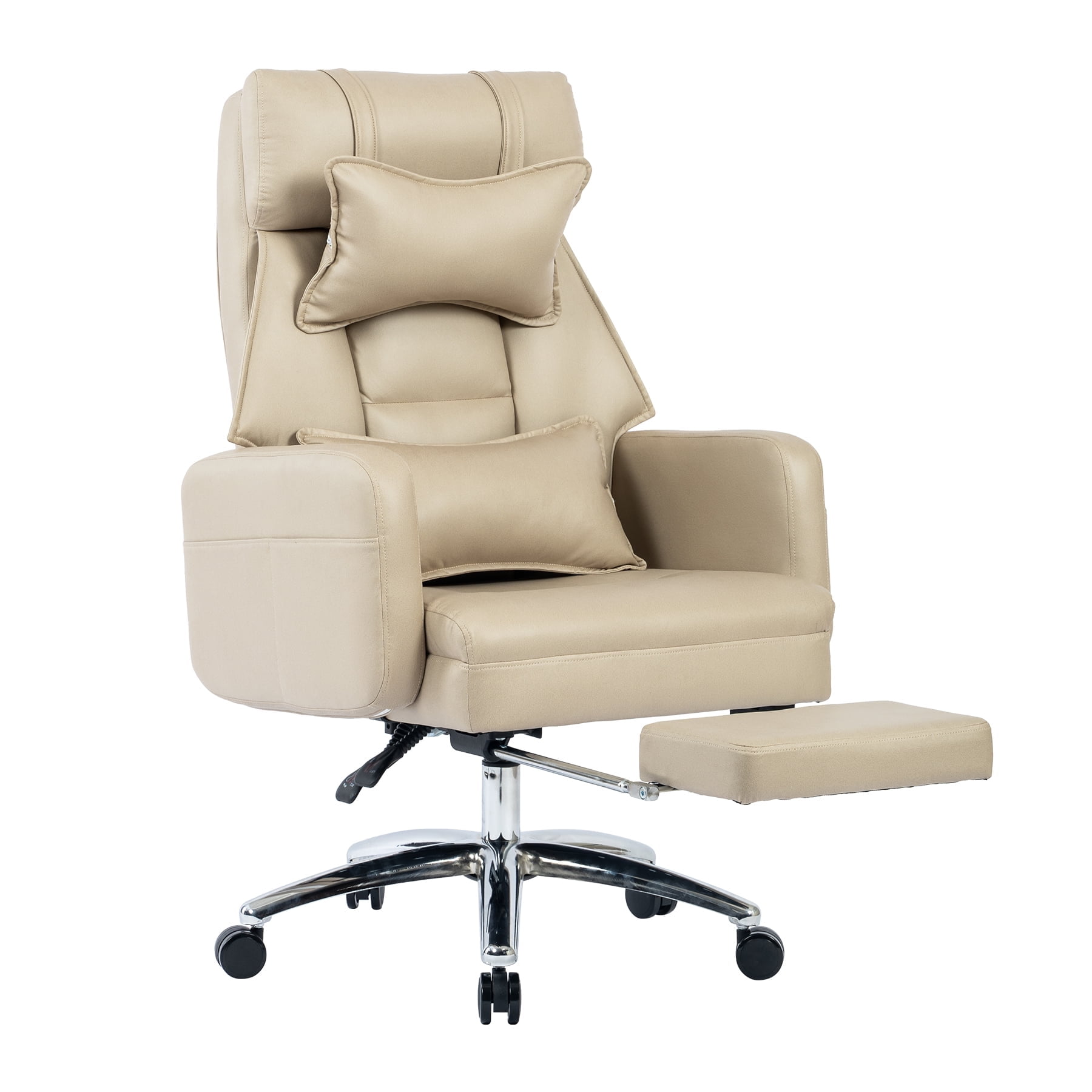 Dtwnek Swivel Technology Leather Ergonomic High Back Office Chair with ...