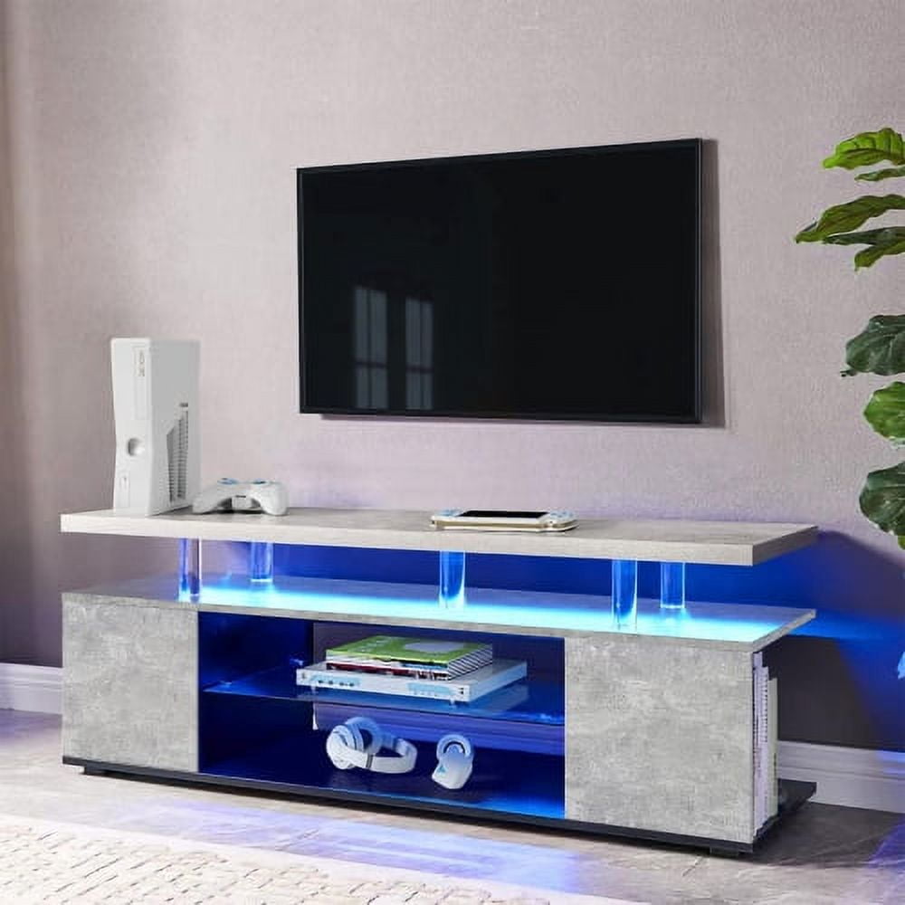 Dtwnek TV Stand for 70 Inch TV, LED Entertainment Center Media Storage ...
