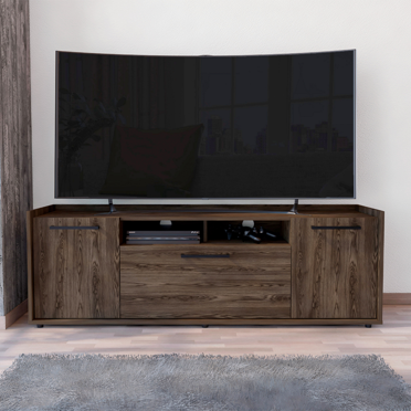 Oak TV Stand with Double Locking Cabinet, for TVs up to 42" - Walmart.com