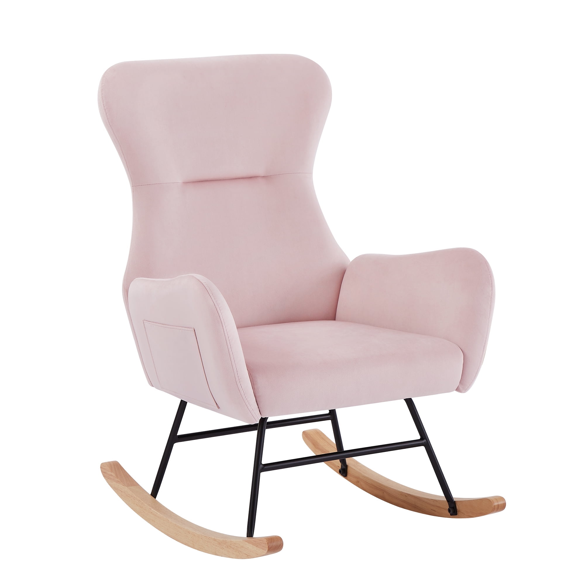 Dtwnek Velvet Rocking Chair, Pink - Walmart.com