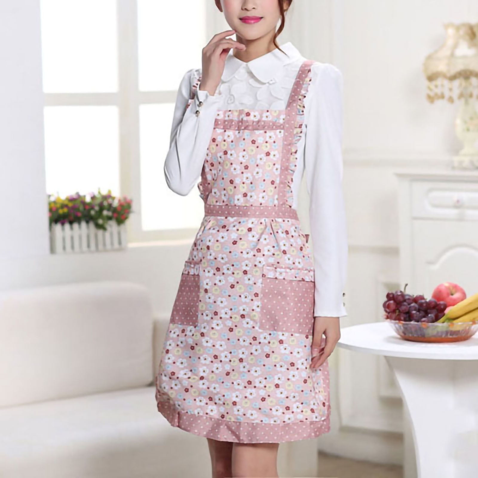 Dtydtpe Apron, Aprons for Women with Pockets, Waterproof Apron Princess ...