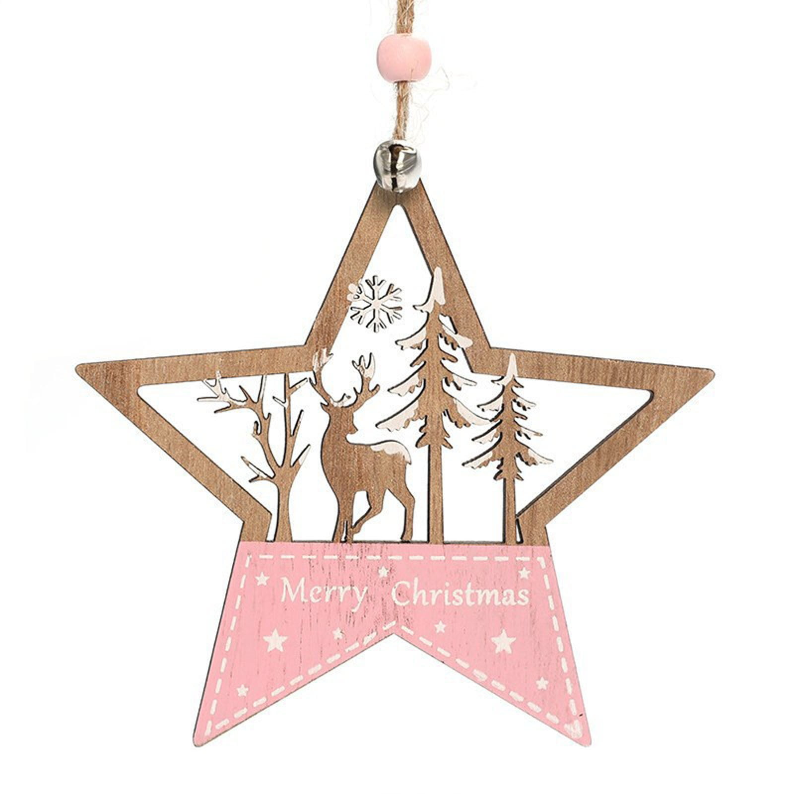Dtydtpe Christmas Pendant Decoration Christmas Snowman Pendant Pink ...