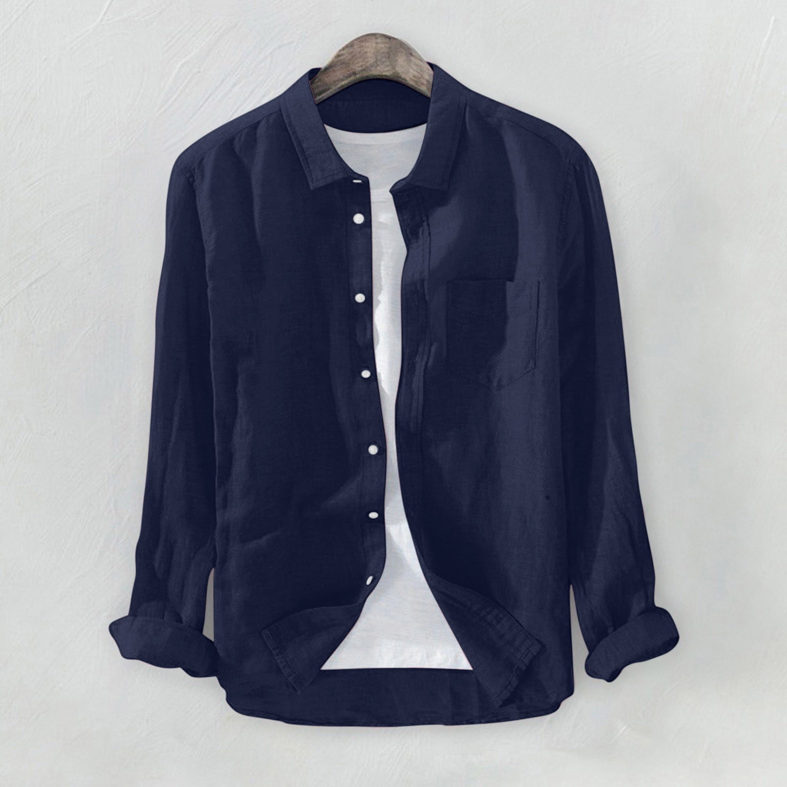 Dtydtpe Clearance Sales, Flannel Shirt for Men Turn Down Long Button ...